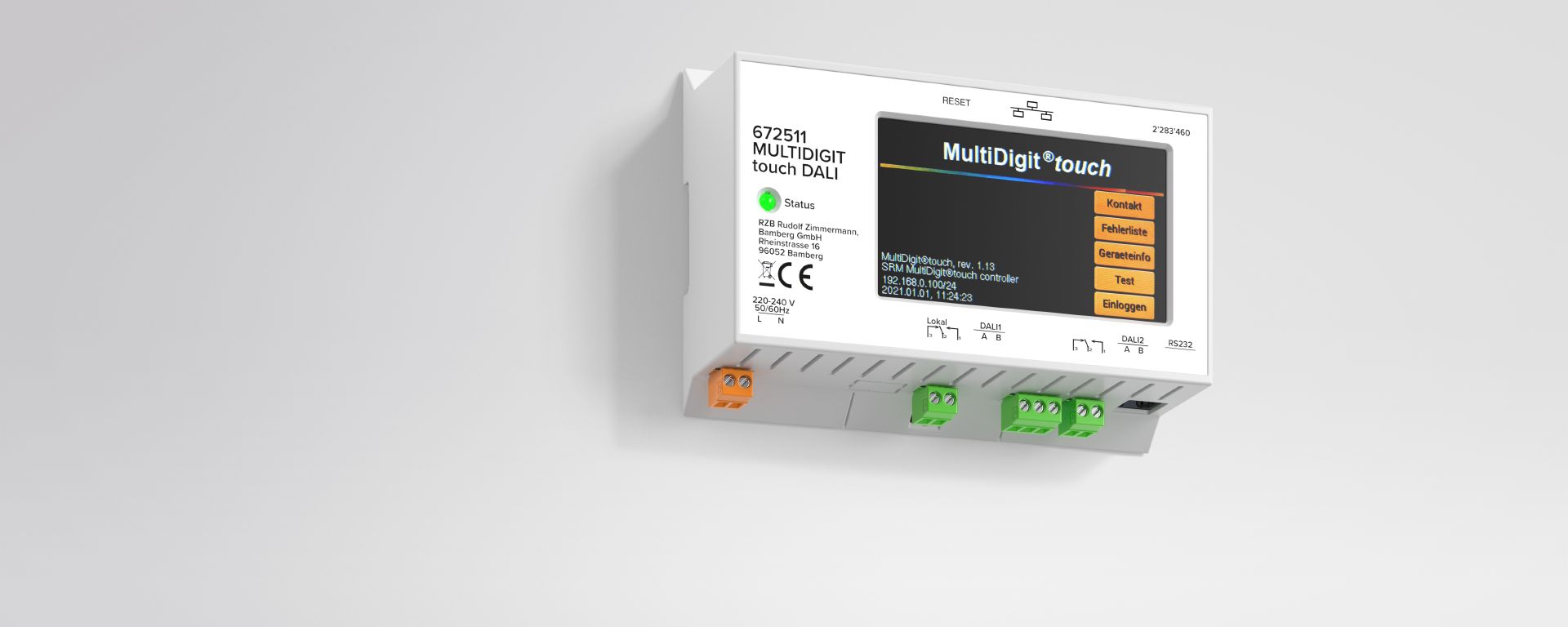 MULTIDIGIT touch DALI – Monitoring systems – RZB